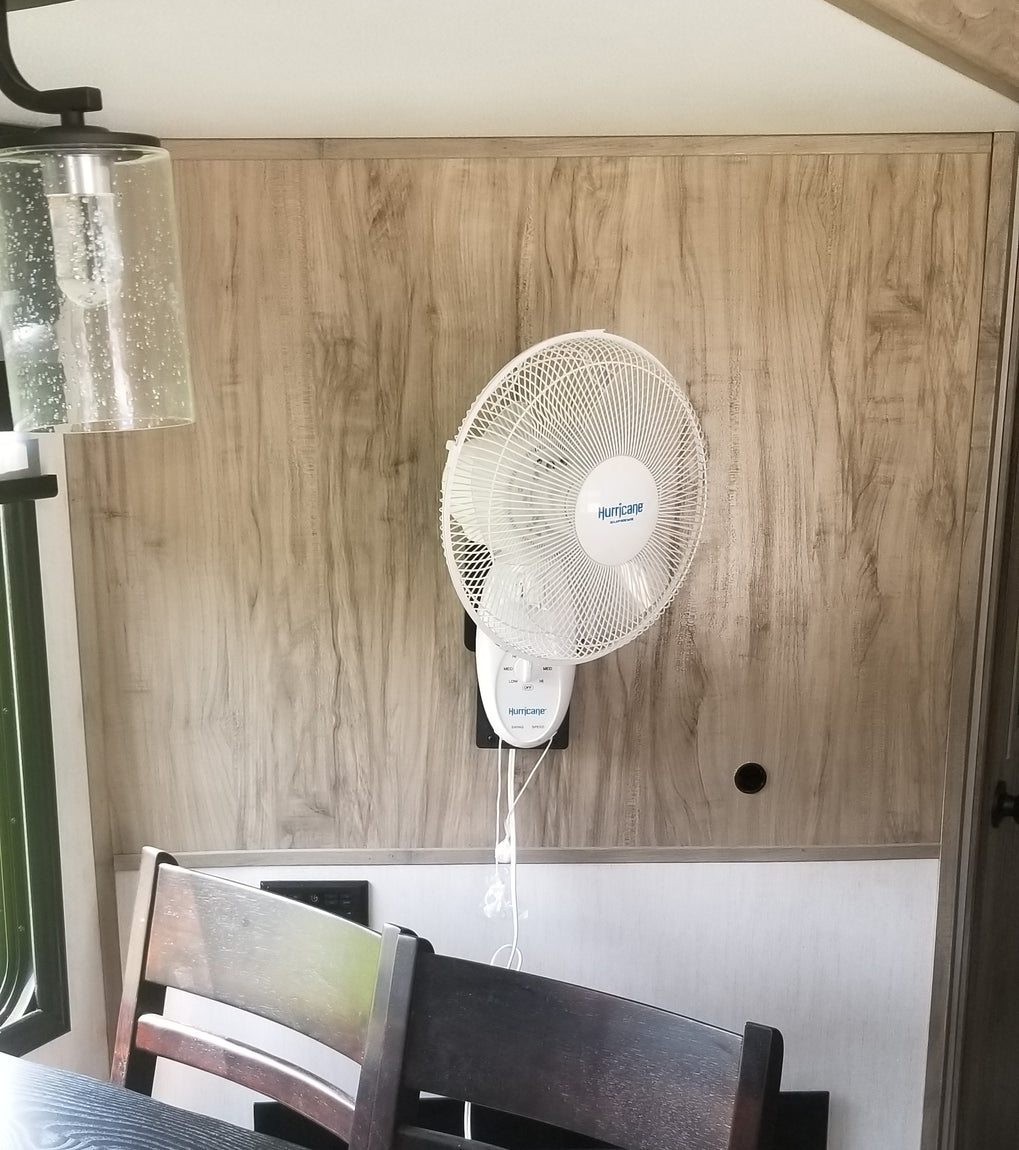 Wall Fan Adapter Attached to PAW Steel RV TV Bracket – PAW International