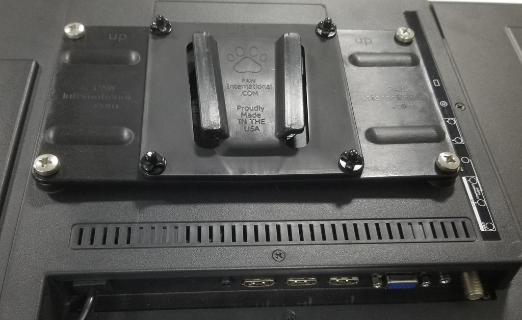 200mm x 100mm VESA Adapter with PAW POLYMER RV TV Bracket Attached ...