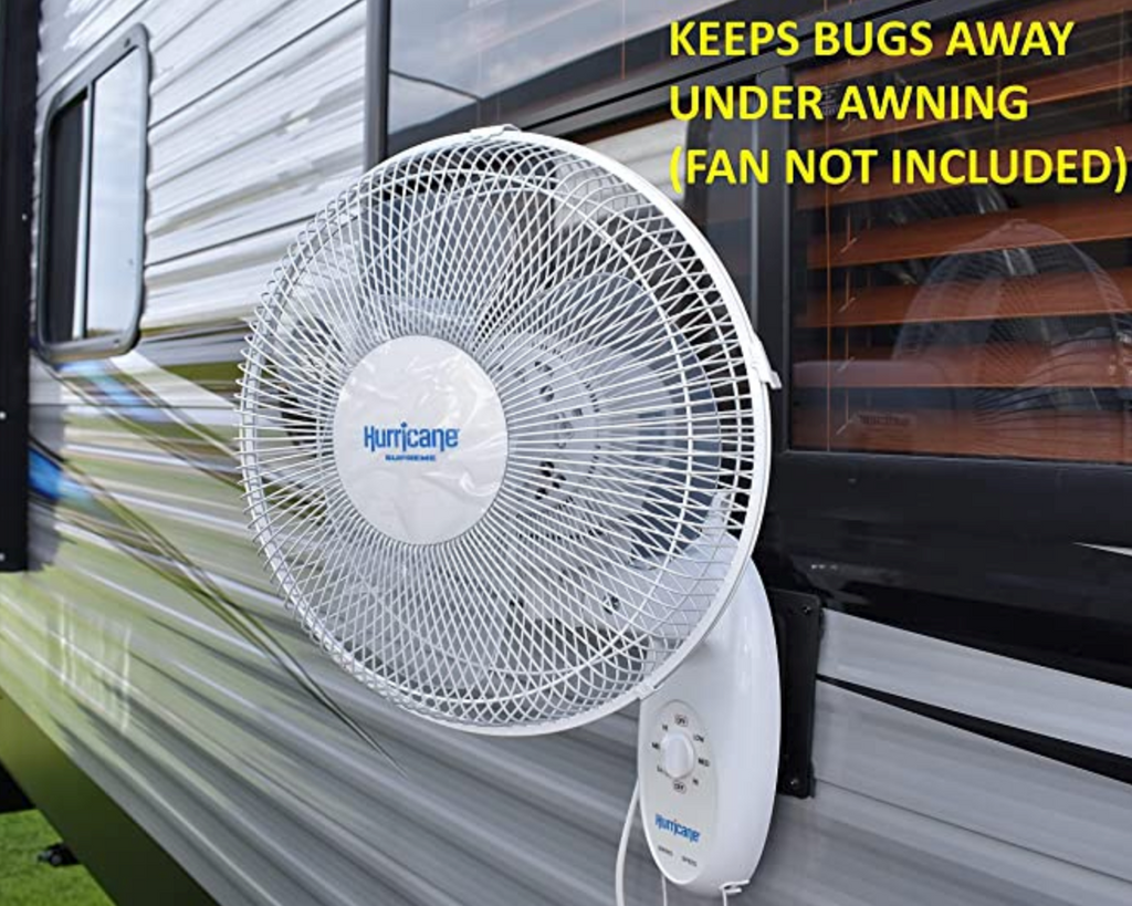 Wall Fan Adapter Attached to PAW Polymer RV TV Bracket – PAW International